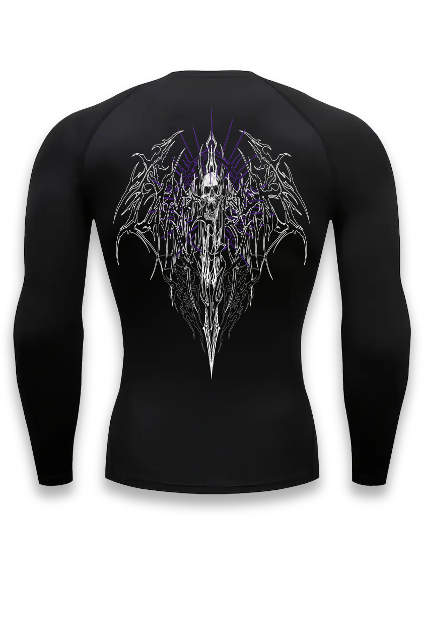 UC046 Void Compression Longsleeve - Black/Purple | Uncertn