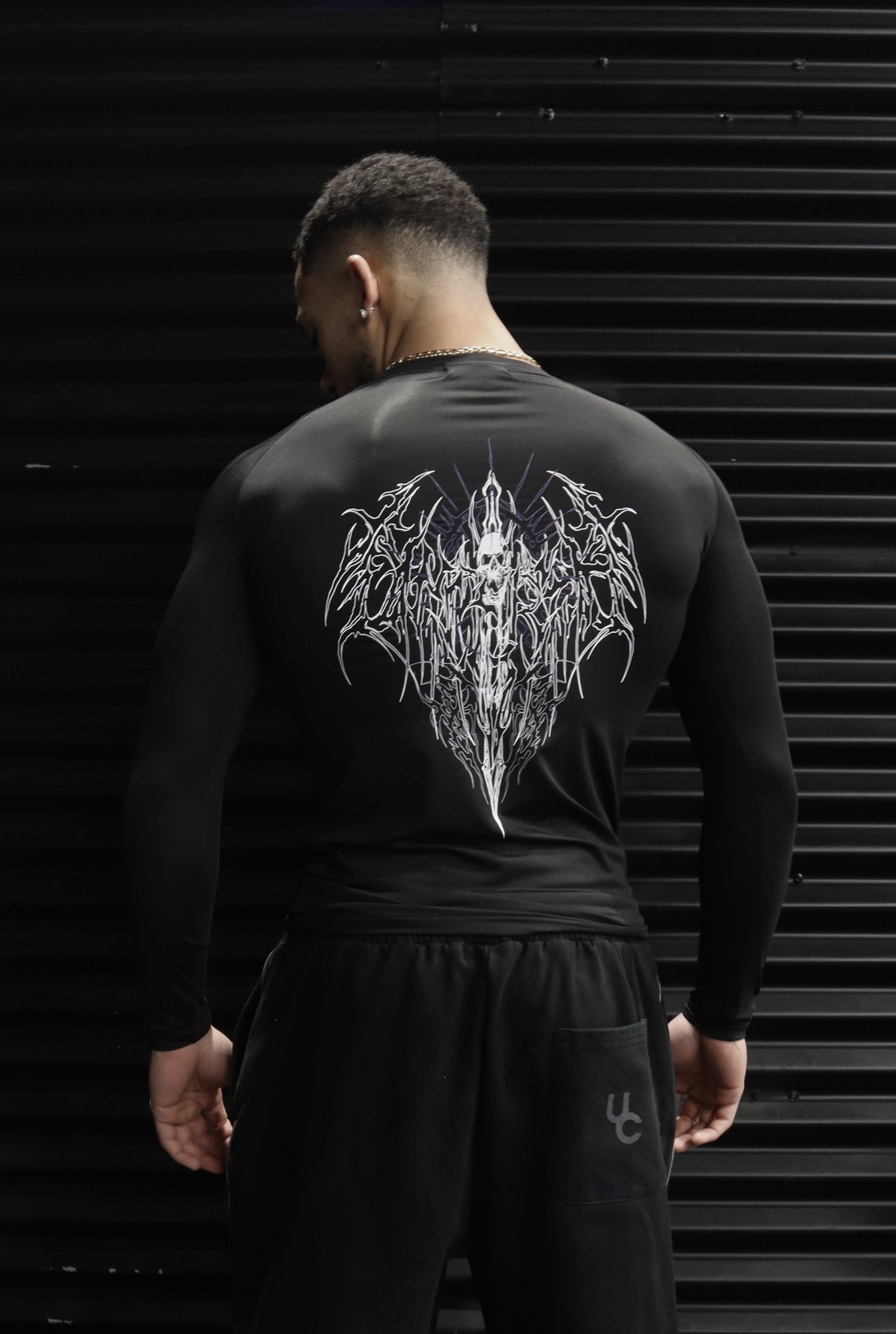UC046 Void Compression Longsleeve - Black/Purple | Uncertn